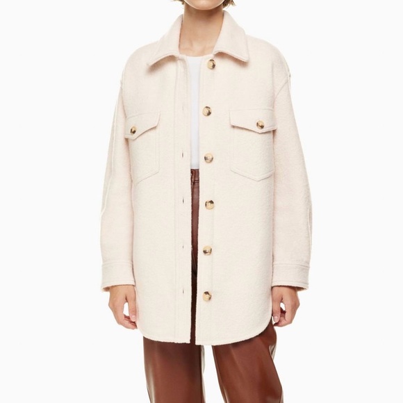 Aritzia | Jackets & Coats | Aritzia Wilfred Free Light Birch Ganna ...